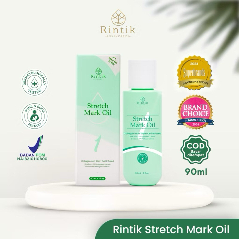Jual Rintik Skincare Stretch Mark Oil - Pudarkan Stretchmark Selulit ...