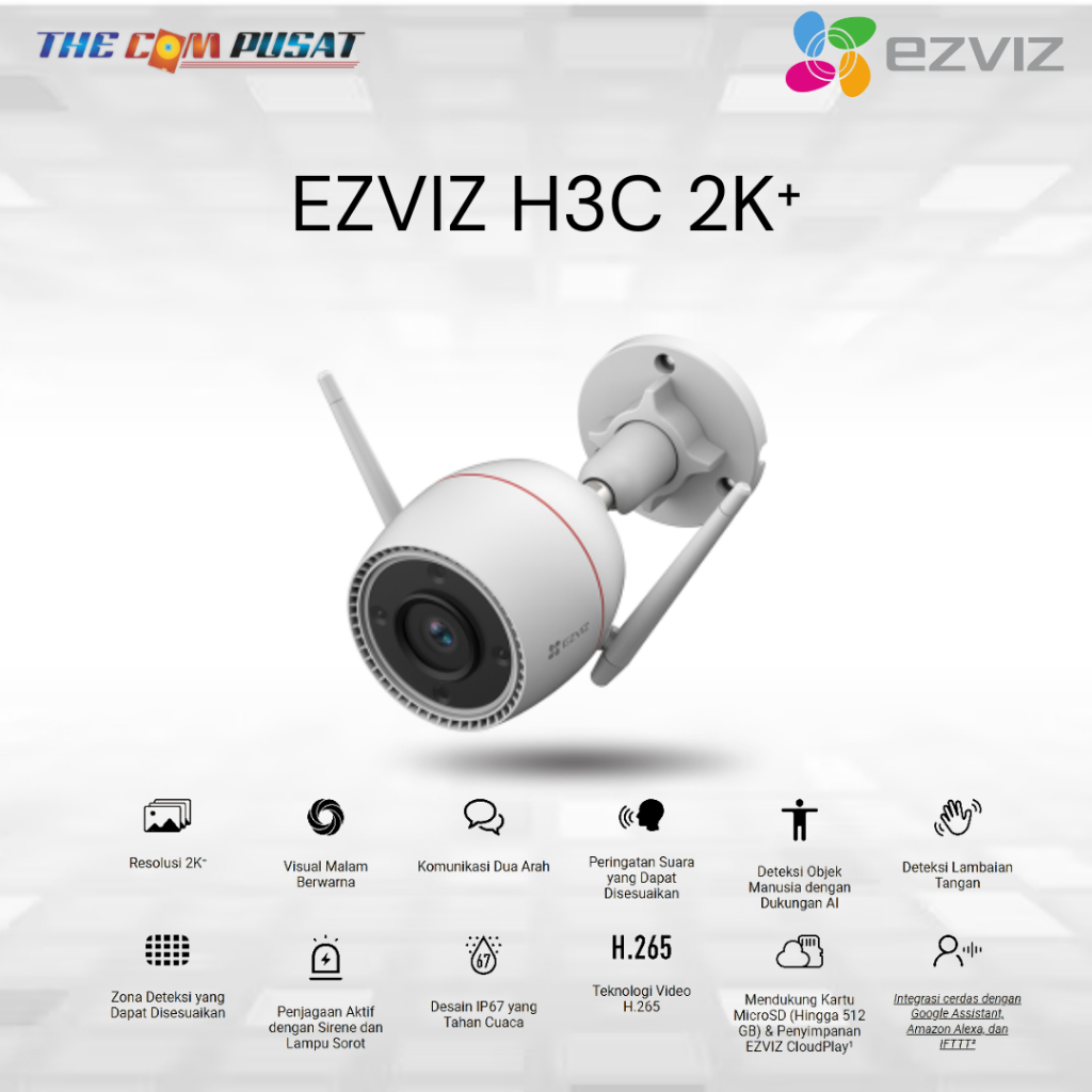Jual Ezviz H3C 4MP Color Night Vision 2K IP Cam Outdoor Kamera CCTV ...