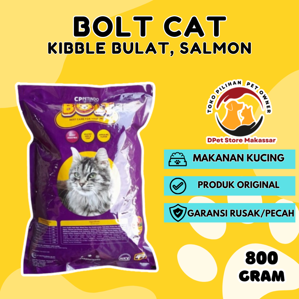 Jual Makanan Kering Kucing Dewasa Bolt Adult Tuna Kibble Ikan Cat Dry ...