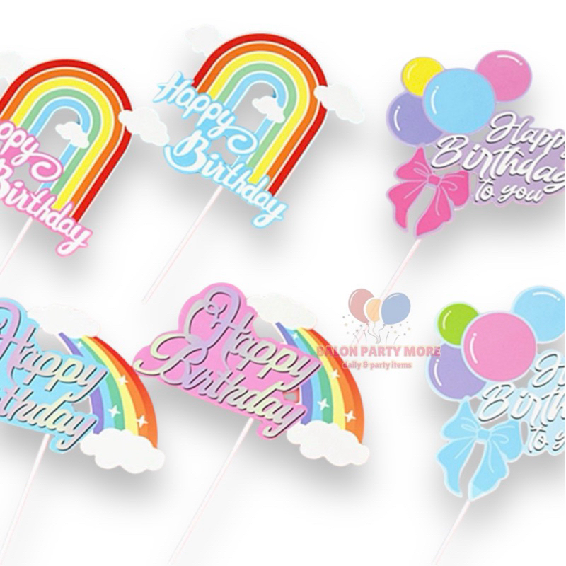 Jual (PER PCS) Topper Kue Ultah/ Topper Kue Ulang Tahun Murah/ Topper ...