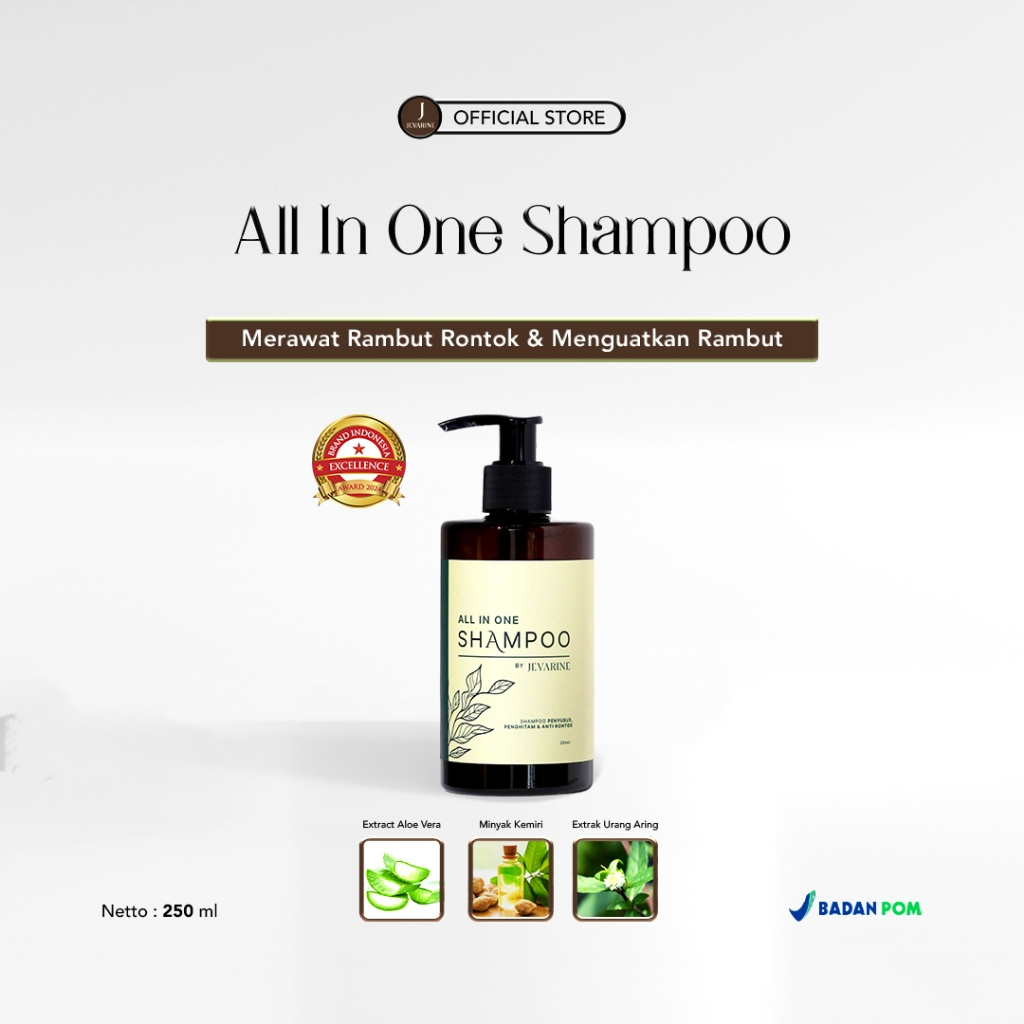 Jual Jevarine All In One Shampoo - shampo anti ketombe dan rontok shampo shampo penghitam rambut ...
