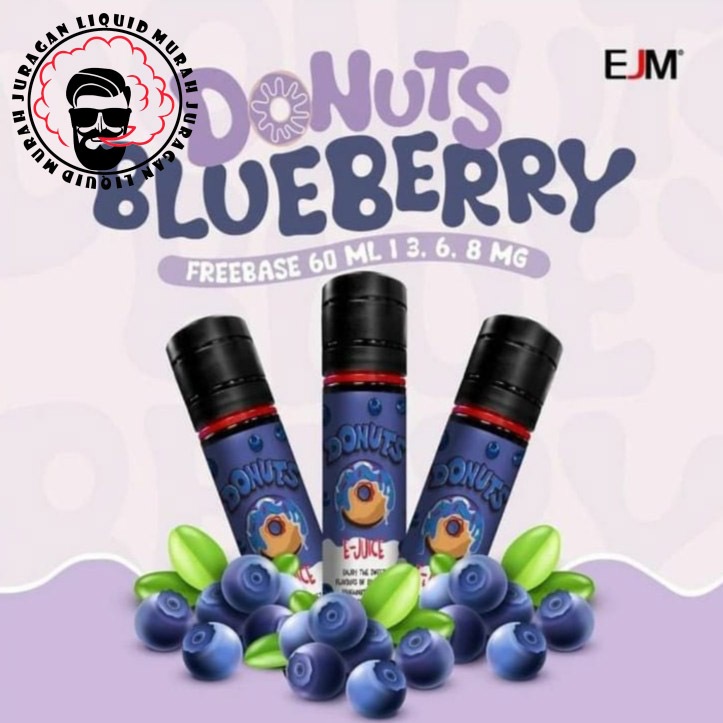 Jual EJM Donuts Blueberry Liquid 60ml 3mg 6mg by EJM x Marina Vape ...