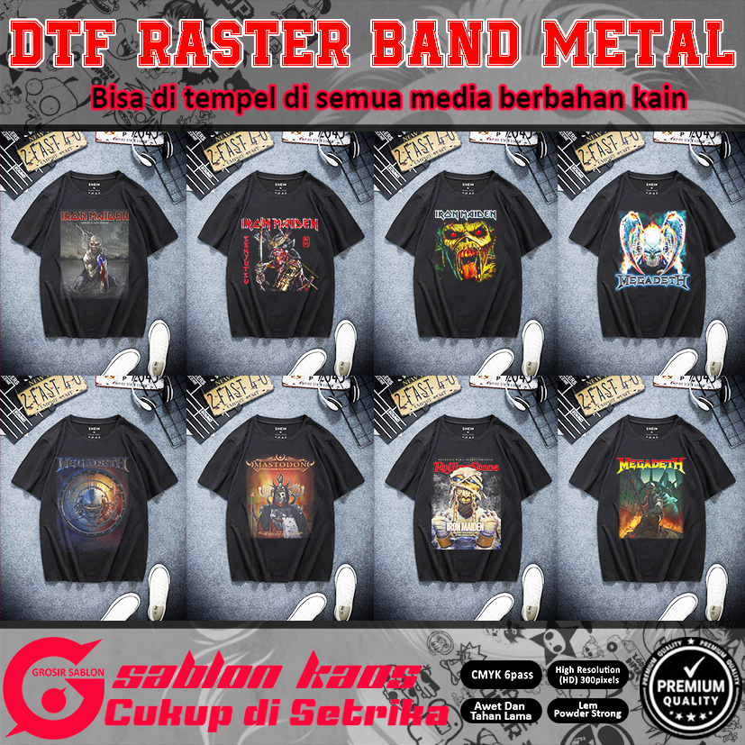 Jual Sablon stiker Dtf RASTER band metal Part 2 | Shopee Indonesia