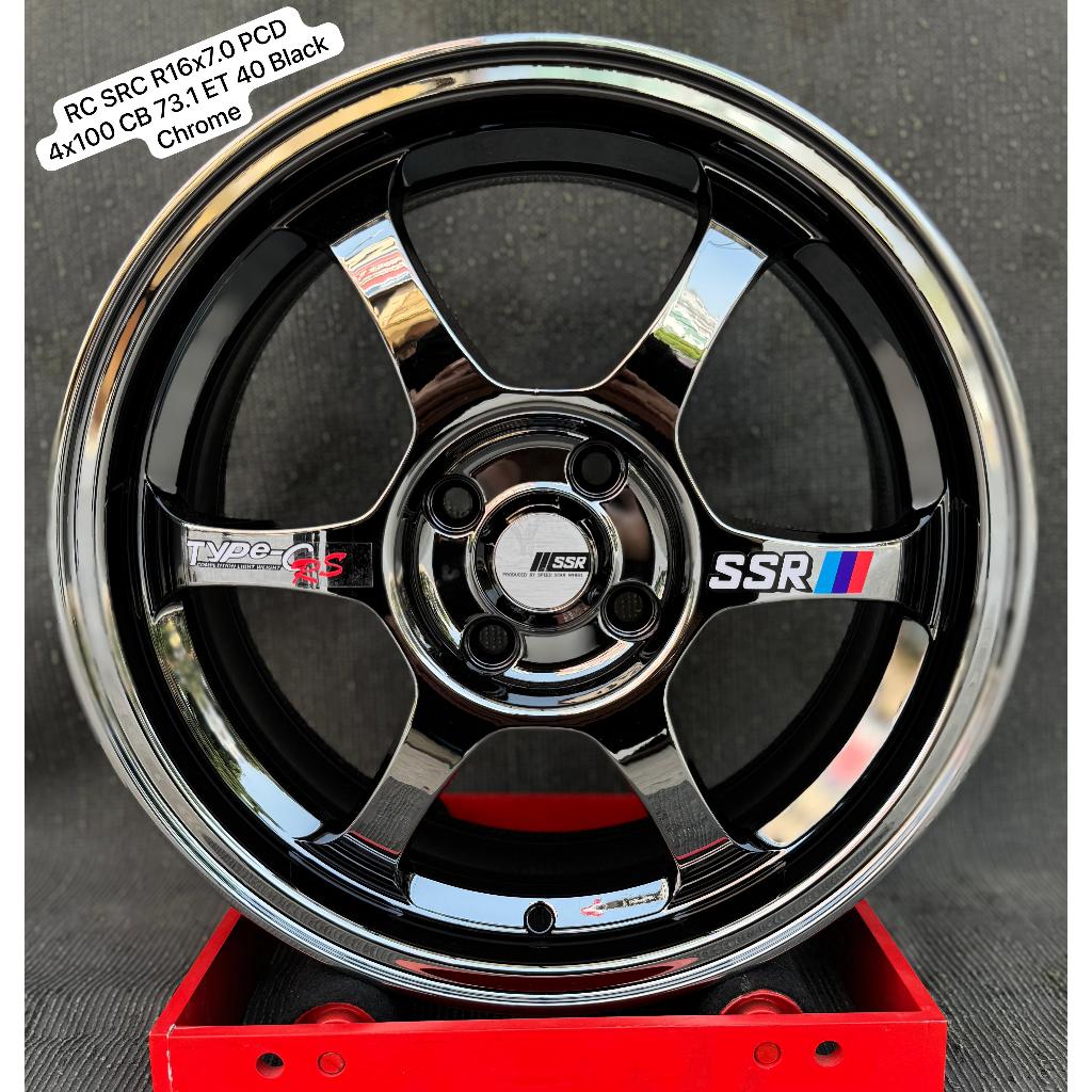 Jual Velg Mobil SSR TYPE C Ring 16x7.0 PCD 4x100 ET 40 Black Chrome ...