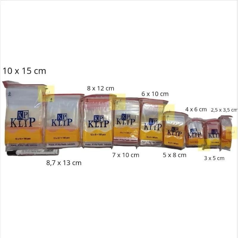 Jual PLASTIK KLIP Bening Plastik Cabe Plastik Saus 8x5 / 12x8 / 6x4 ...