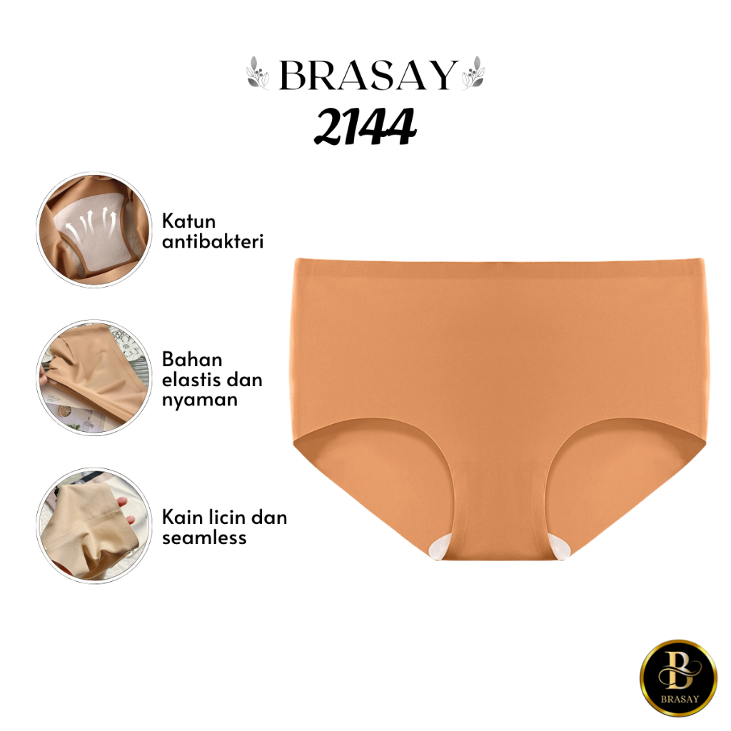 Jual Brasay Celana Dalam Seamless Wanita CD Antibakteri Mulus Premium Bahan Autra Murbei ...