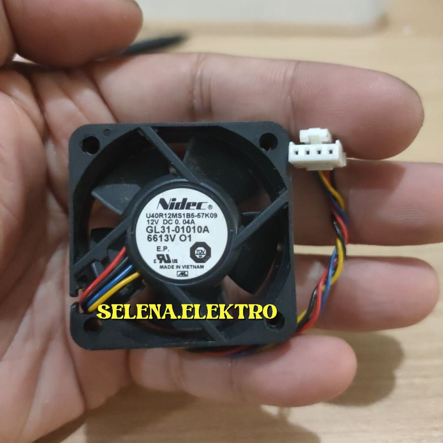 Jual fan DC 4cm 12v kabel 4pin + socket KOREA , kipas DC 4cm 12v kabel ...