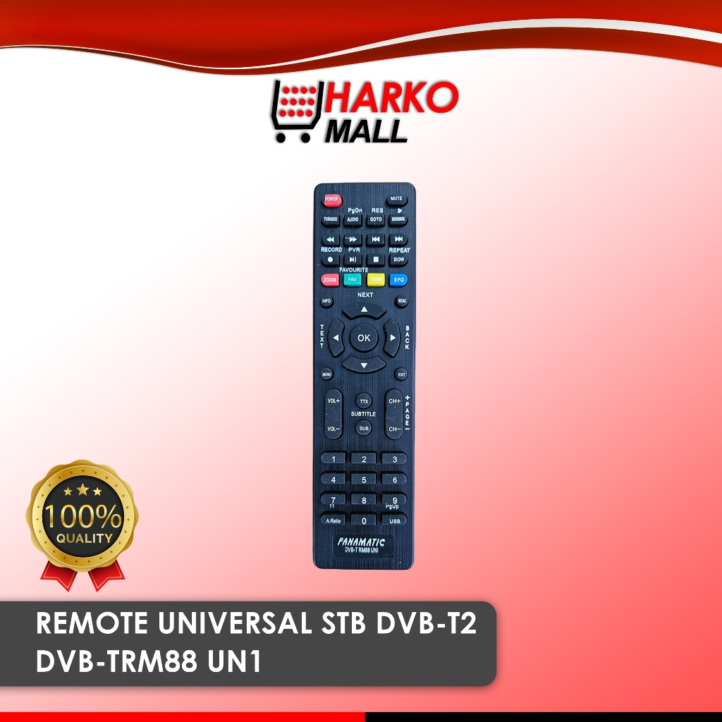 Jual Remote Universal STB DVB-T2 Remote STB DVB-TRM-88 UN1 | Shopee ...