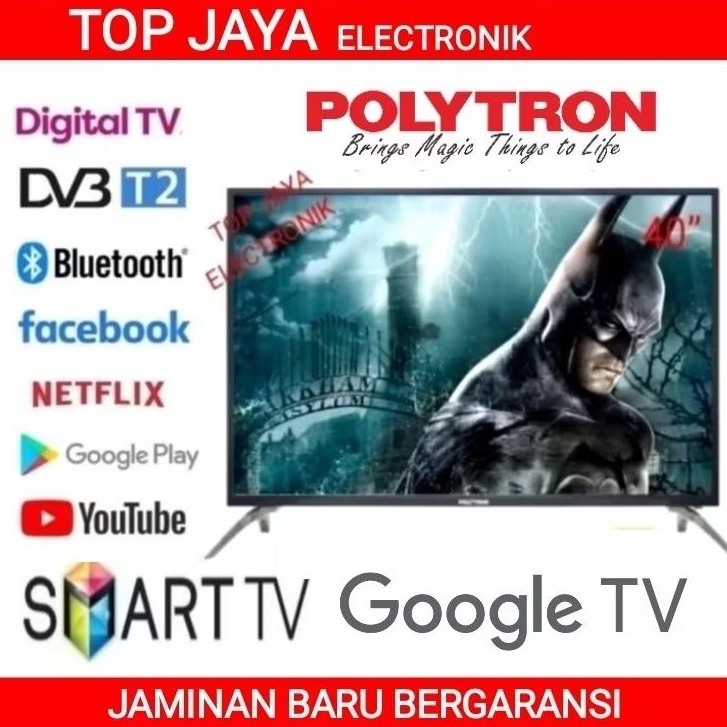 Jual LED TV POLYTRON 40 INCH SMART ANDROID GOOGLE TV NEW SERIES ...