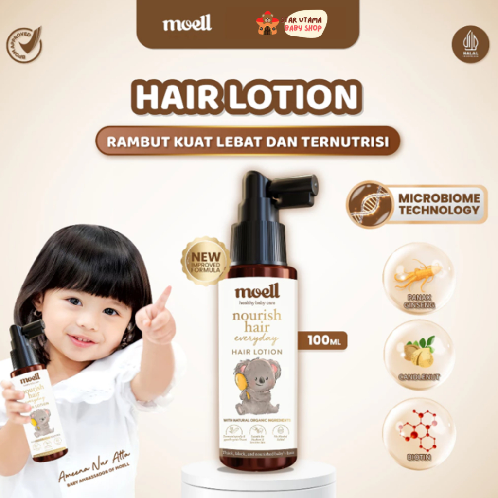 Jual Moell Nourish Hair Everyday - Hair Lotion 100ml / minyak rambut ...
