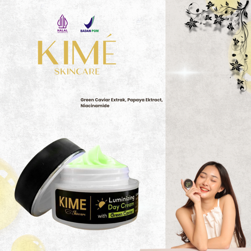 Jual Day Cream Luminizing Jeju with Green Caviar by Kime Skincare 100% Original | Bebas Paraben ...