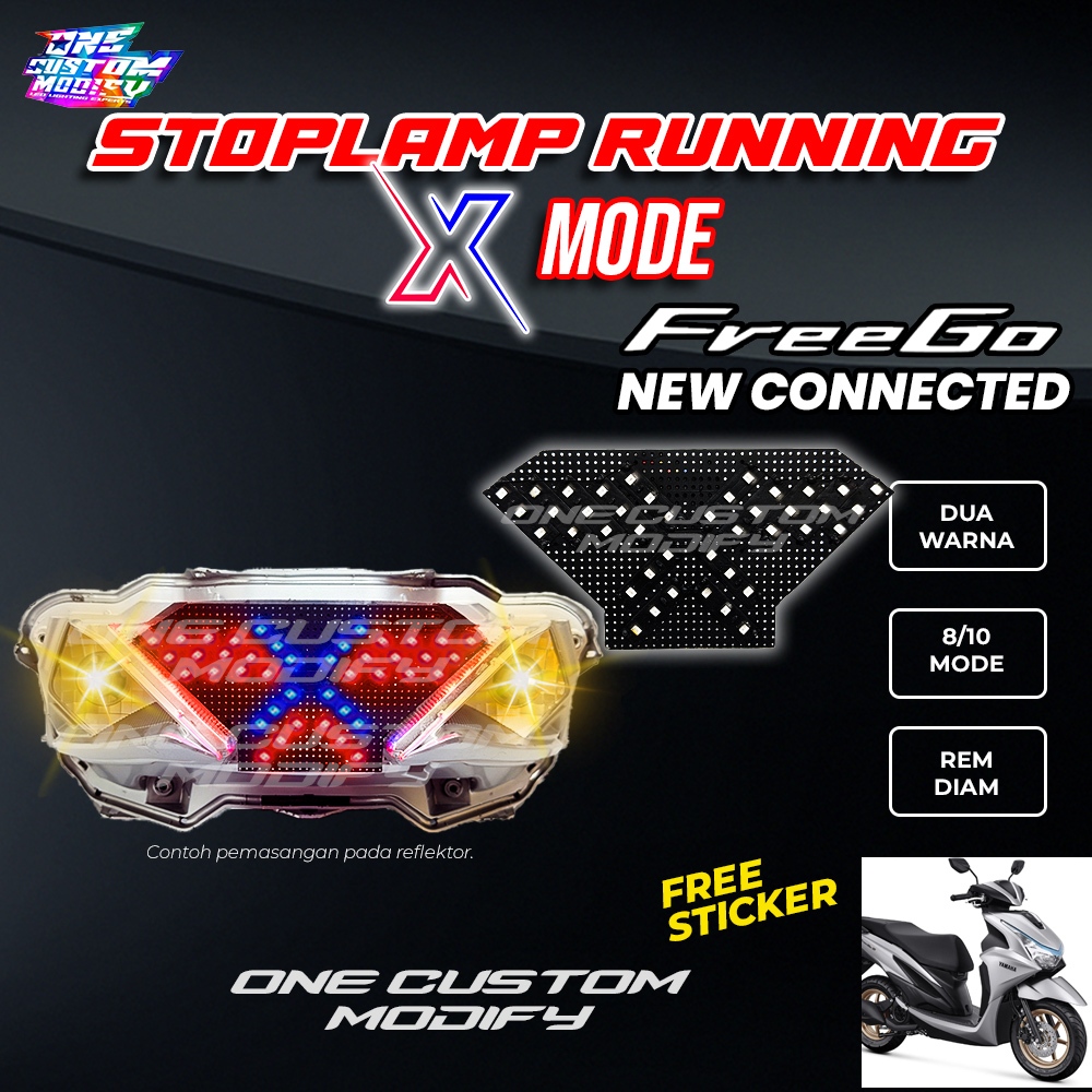 Jual Stoplamp Running X Mode Freego New Lampu Rem LED Motor Variasi One ...