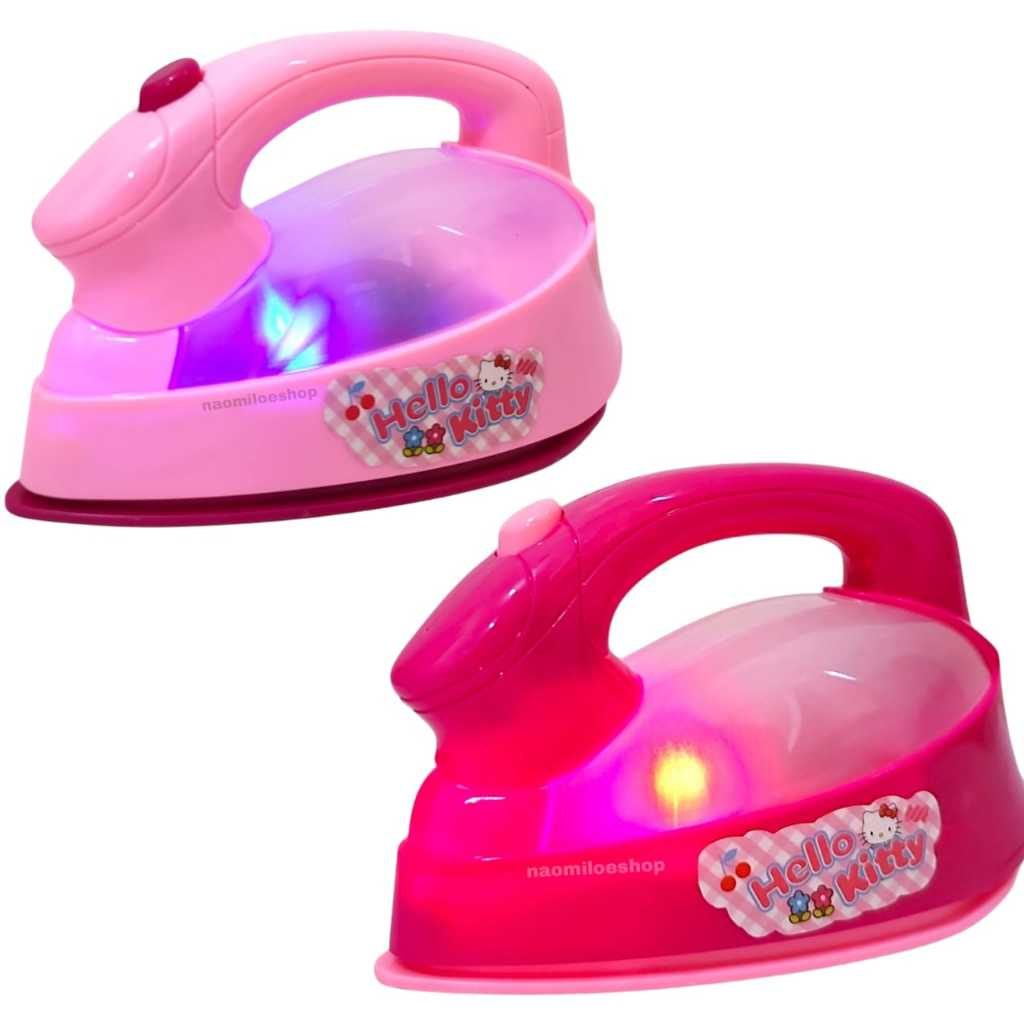 Jual Mainan setrika pink ada lampu household set mainan cleaning set ...