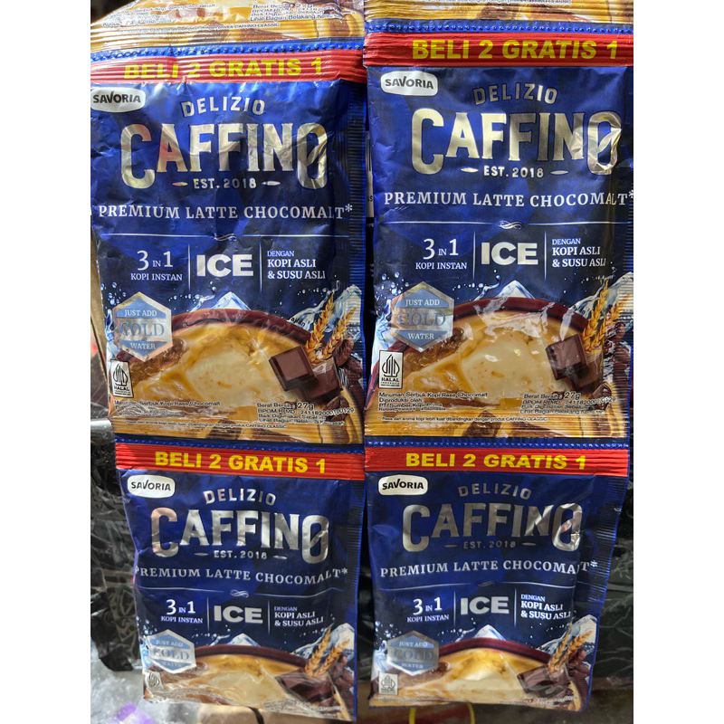 Jual CAFFINO 3IN1 ICE CHOCOMALT SACHET 27GR ( 1 SACHET ) | Shopee Indonesia
