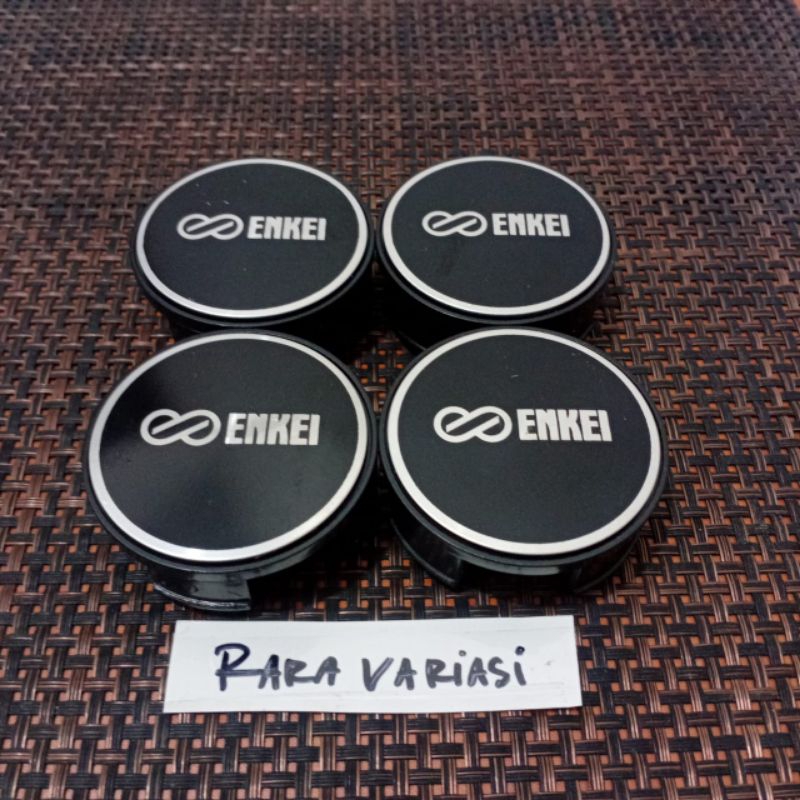 Jual dop roda tutup velg racing ENKEI tulisan hitam blok honda jazz ...