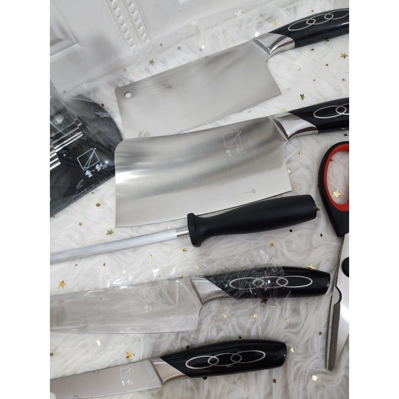 Jual Pisau Dapur set 7in1 Knife Set premium Bagus Stainless steel ...