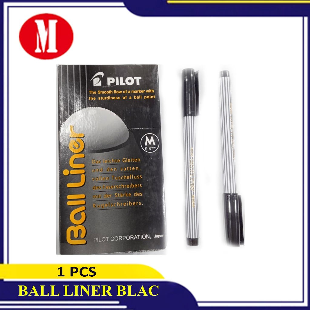 Jual Pena Pilot Ball Liner Hitam/Biru/Hijau | Shopee Indonesia