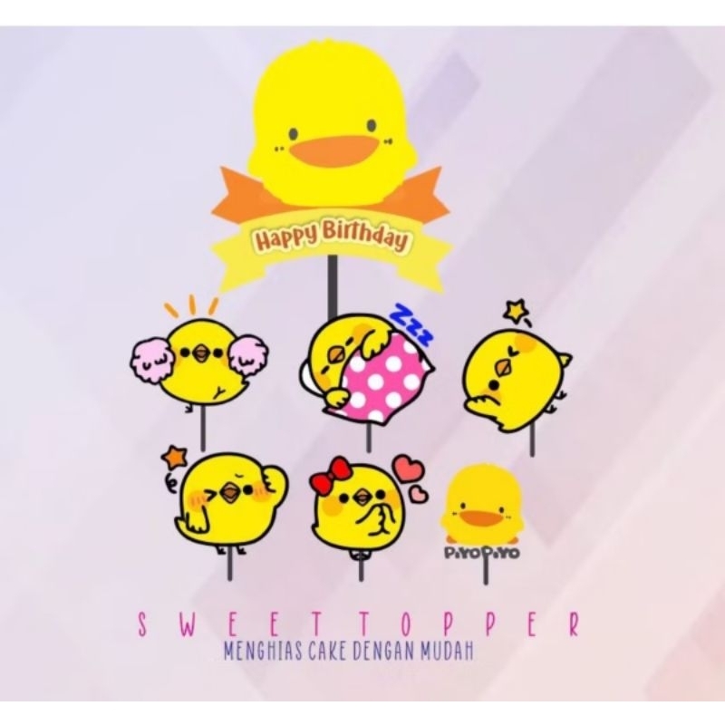 Jual Topper Happy Birthday Piyo Piyo | Shopee Indonesia
