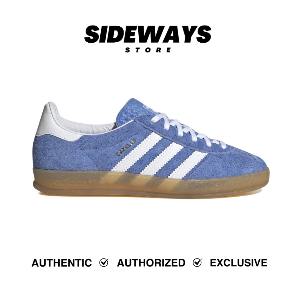 Jual Adidas Gazelle Indoor Blue Fusion Cloud White Gold Metallic ...