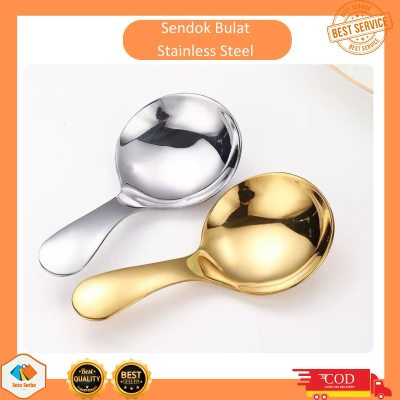 Jual S003 Sendok Bulat Stainless Es Krim Gula Garam Mini Untuk Anak ...