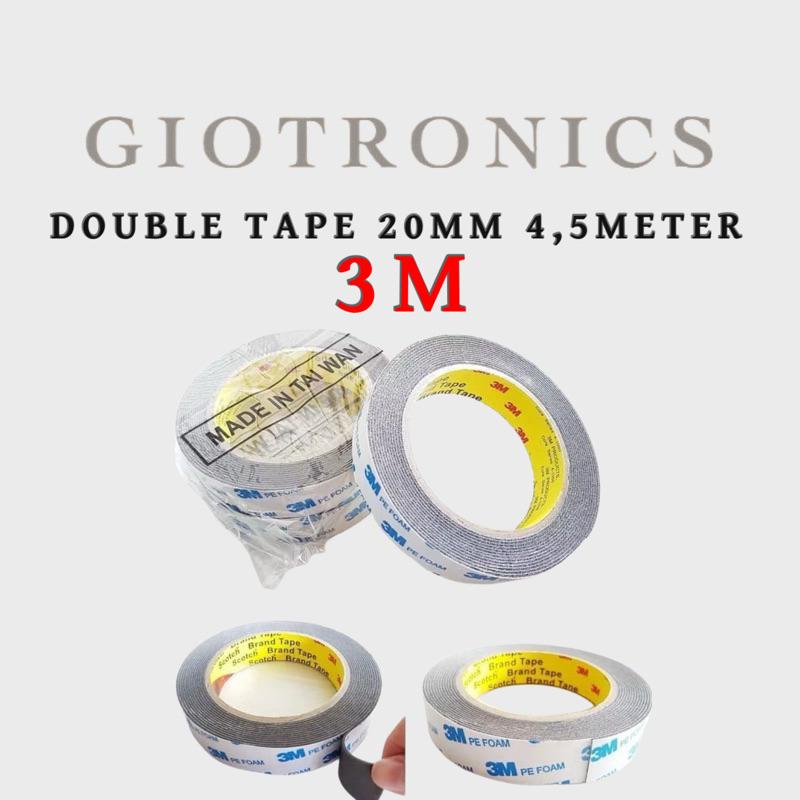 Jual Giotronics Double Tape 20mm 4 METER 3M Putih PE Foam 1600 T abu ...