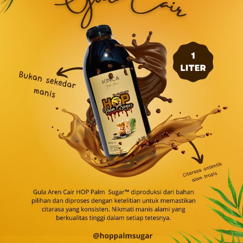 Jual Gula Cair HOP PALM SUGAR 1 LITER | Shopee Indonesia
