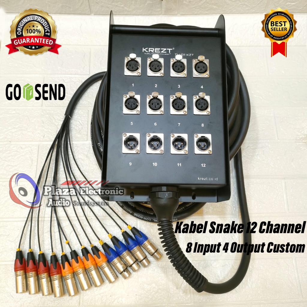 Jual Snake Kabel isi 12ch Apollo Komplit + Stage Box KREZT 3 Meter ...