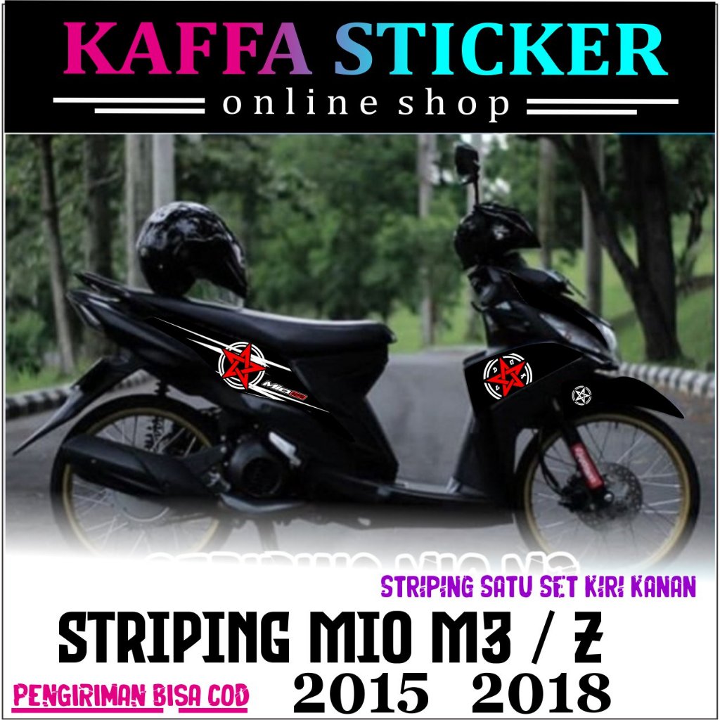 Jual Striping variasi yamaha mio m3 mio z sticker motif baru list ...