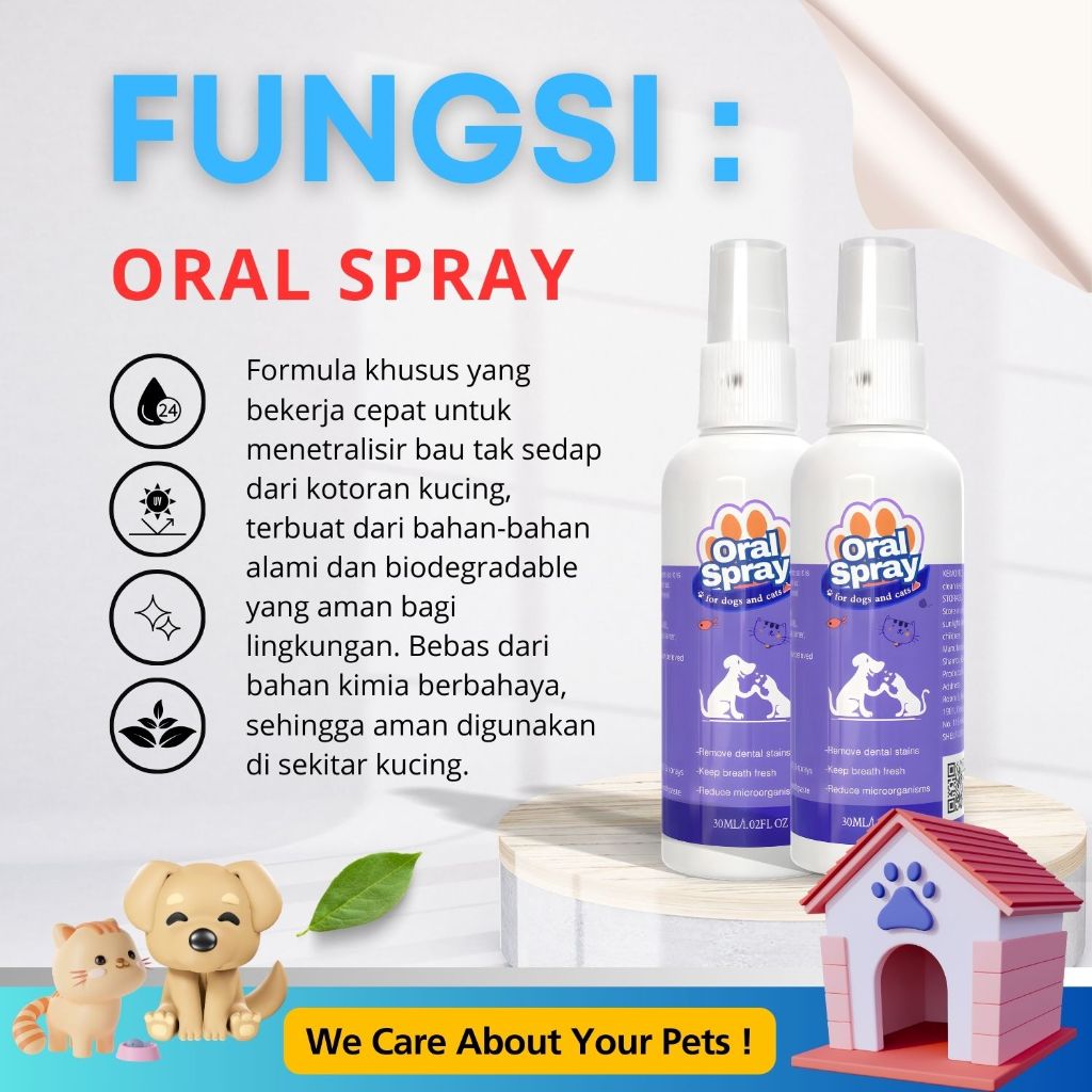 Jual Glaciaamart Spray Anti Bau Mulut Kucing Solusi Mengatasi Sariawan ...