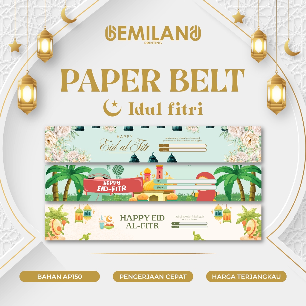 Jual Paper Belt Lebaran Custom / Idul Fitri / Eid / Ramadhan / Ramadan ...