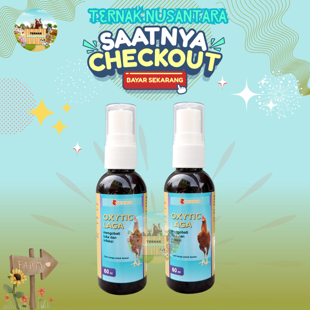 Jual OXYTIC LAGA 60 ml Spray Obat Luka Infeksi Hewan Ayam Laga Medion ...
