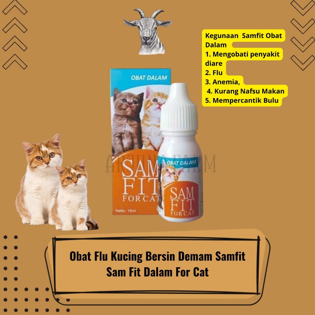 Jual Sam Fit Obat Flu Diare Kucing Lemas Tidak Mau Makan For Cat Obat ...