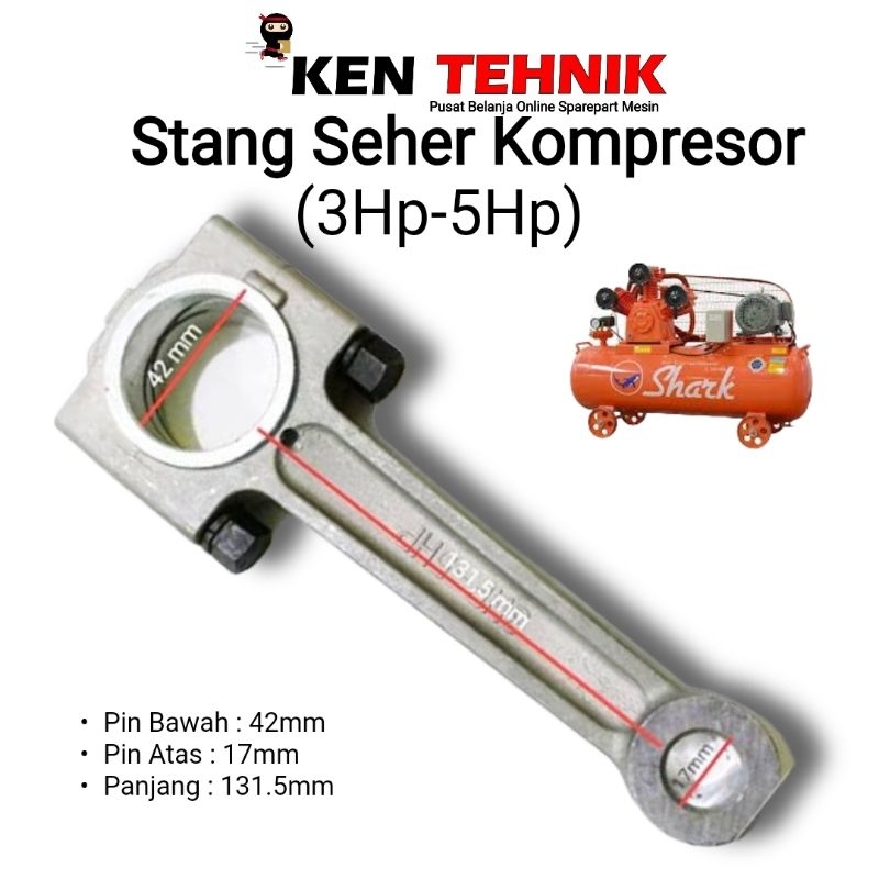 Jual Stang Seher Kompresor Angin 3-5hp FETCH / Conecting Rod Kompresor ...