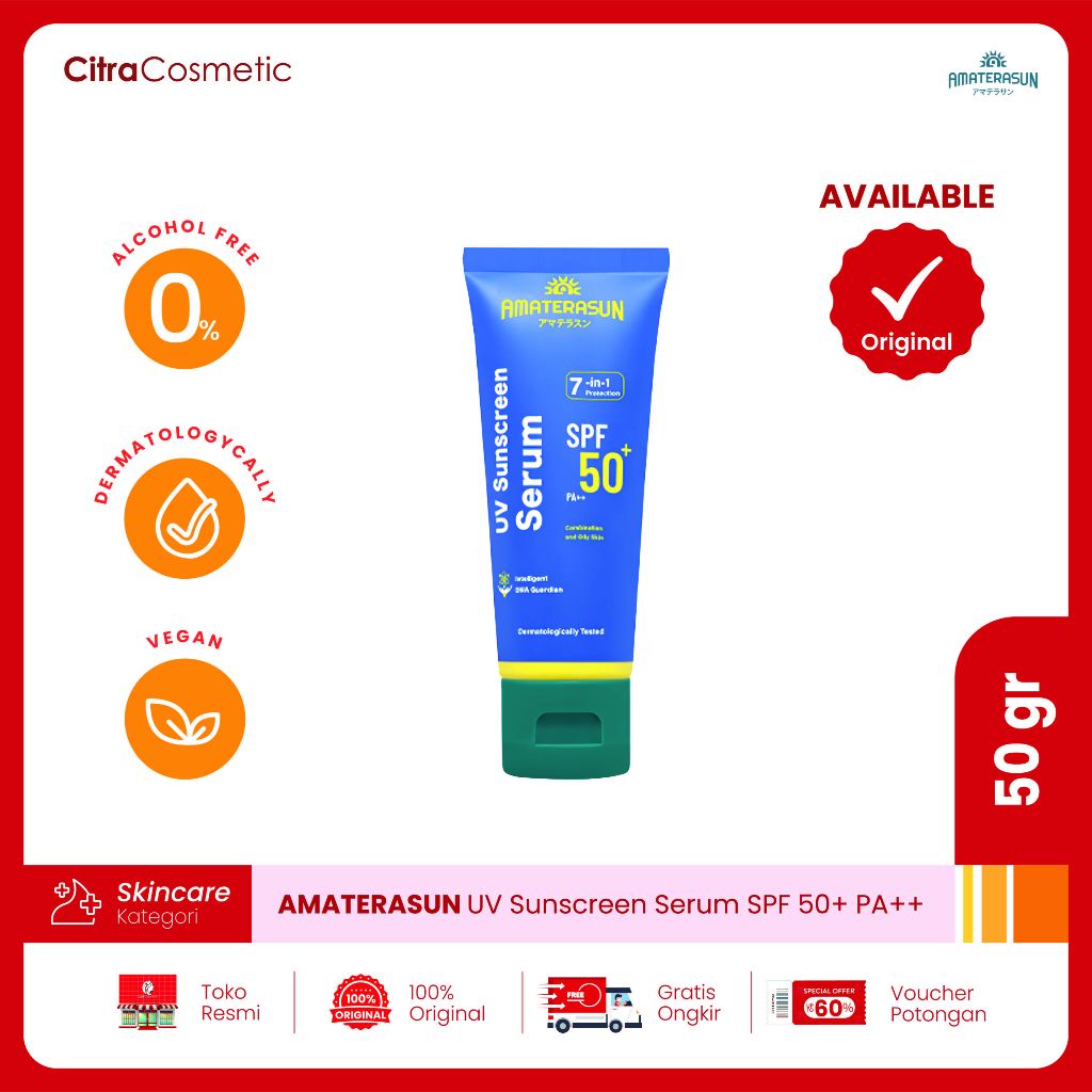 Jual ️CitraCosmetic ️ Amaterasun UV Sunscreen Serum SPF 50+ PA++ 50 Gr | Shopee Indonesia