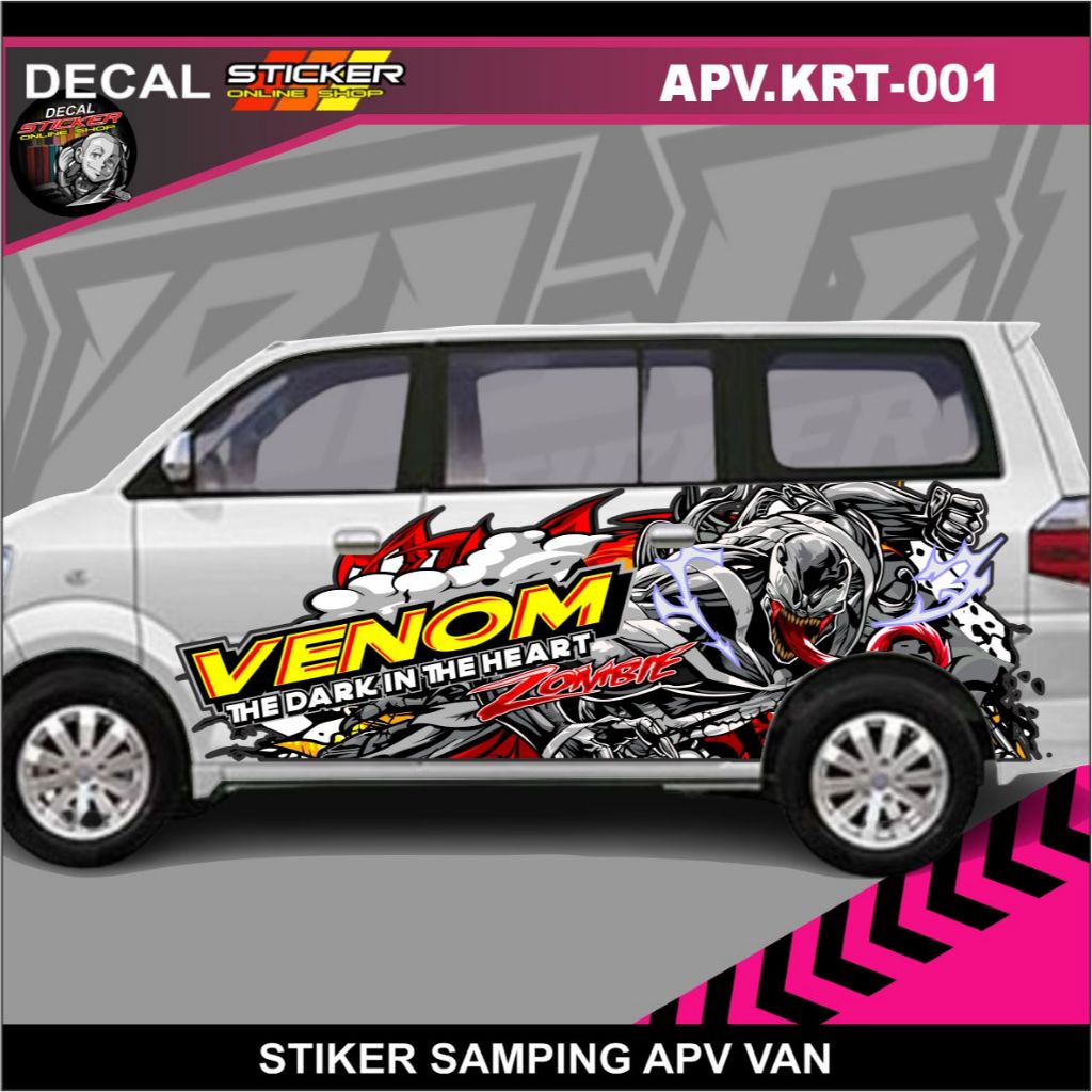 Jual STIKER VARIASI SAMPING MOBIL APV VAN DECAL PRINT STRIP KARAKTER ...