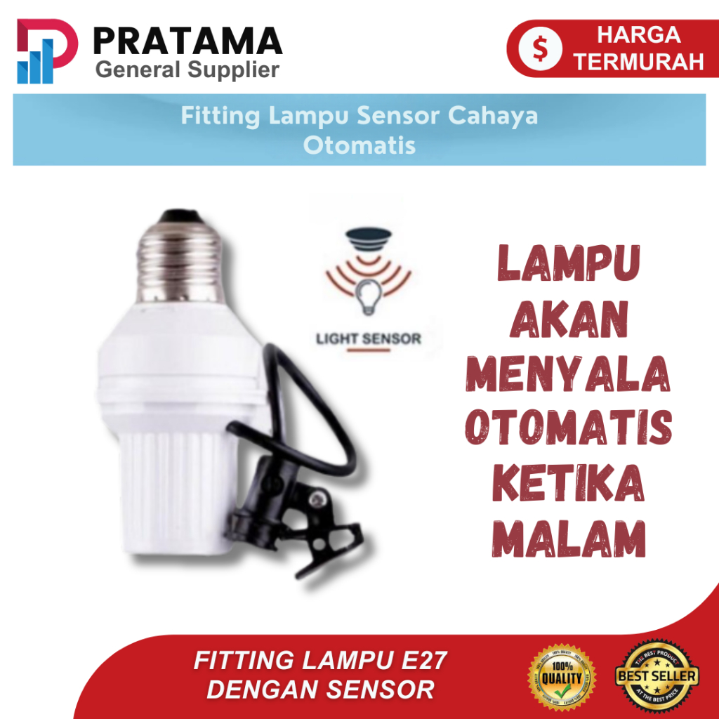Jual Fitting Lampu E27 Sensor Cahaya Otomatis Untuk Segala Lampu Fiting ...