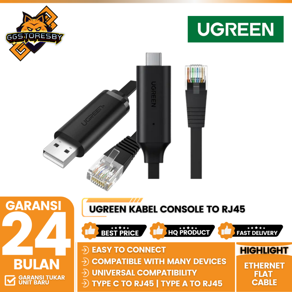 Jual Ugreen Kabel Console Usb Type C To Rj45 Lan Ethernet Flat Cable ...