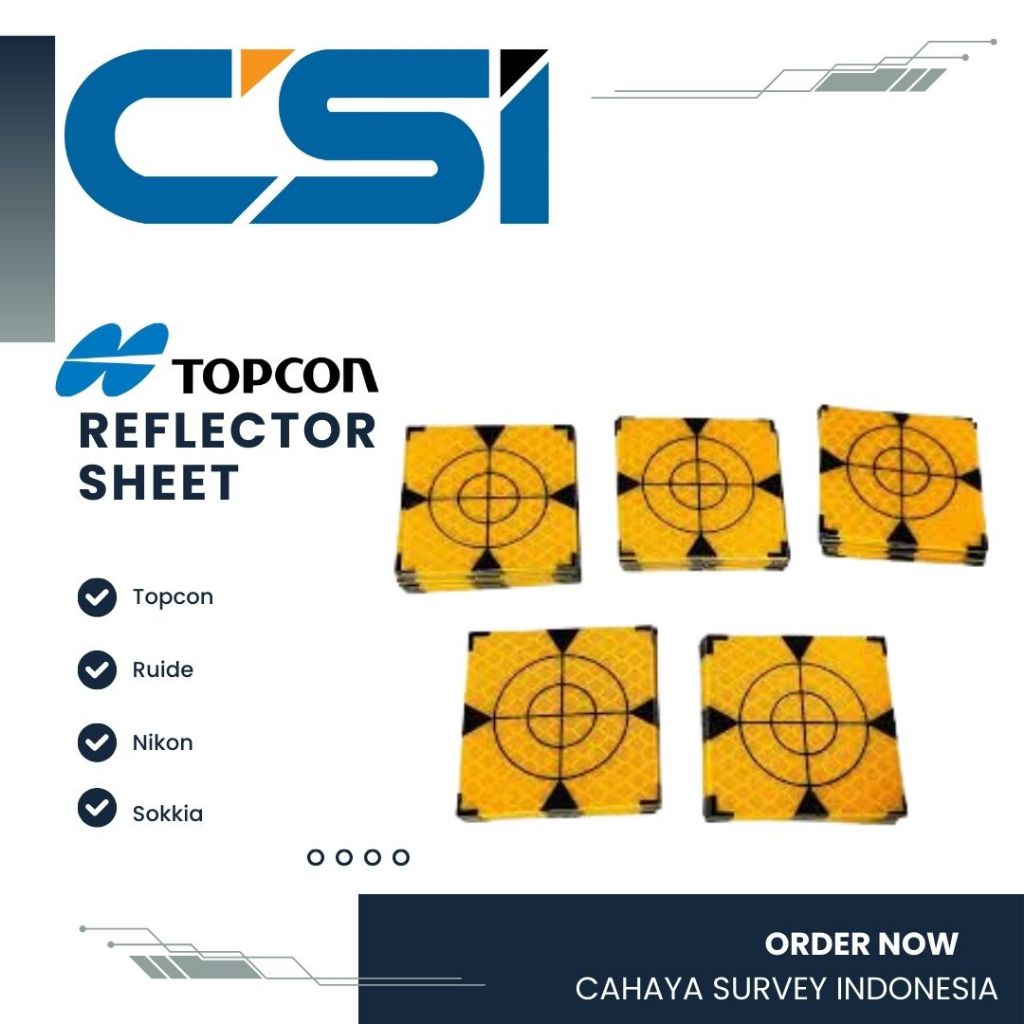 Jual Reflector Sheet Reflective Tape Prisma Target Topcon 6x6cm ...