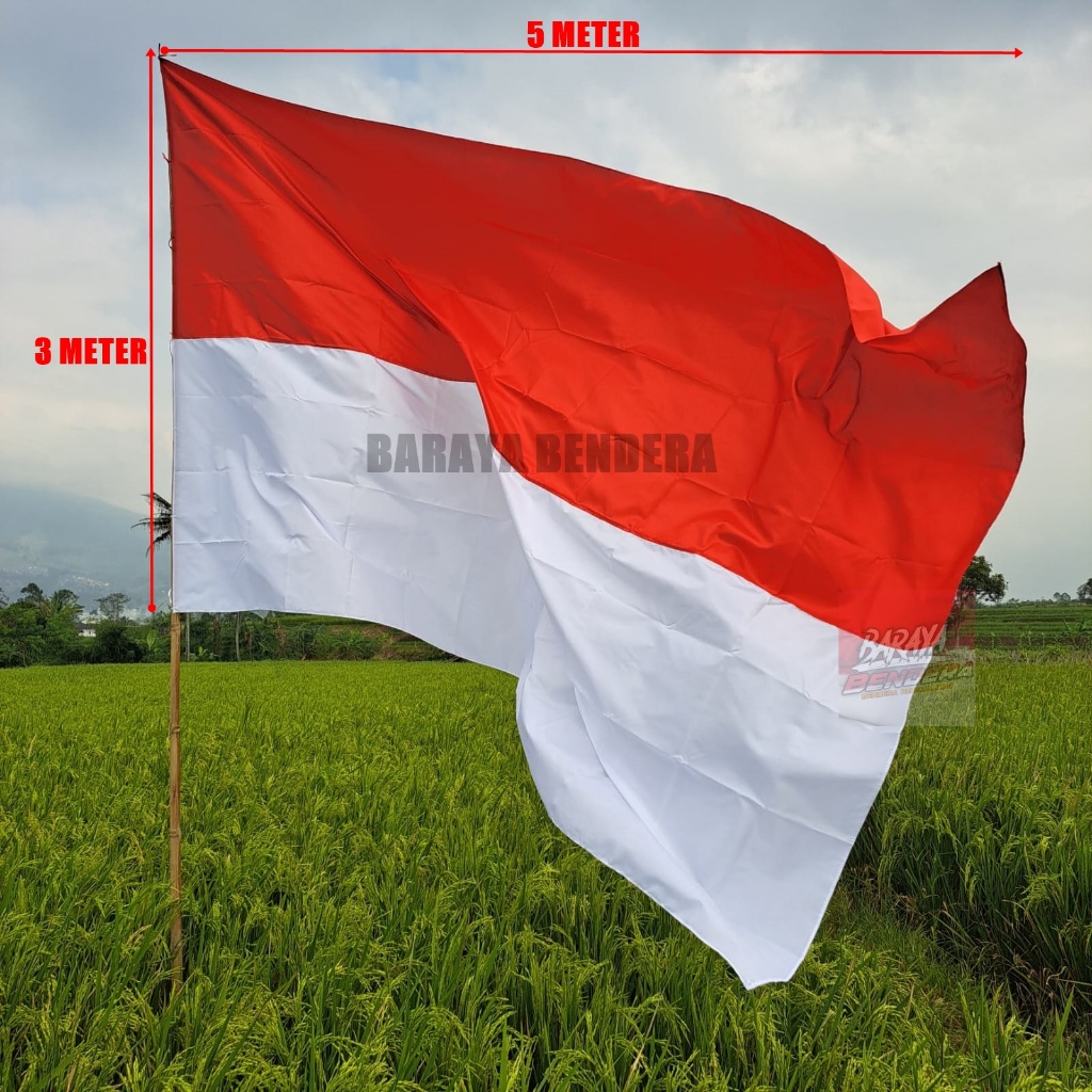 Jual BENDERA INDONESIA 3 METER x 5 METER MERAH PUTIH | Shopee Indonesia
