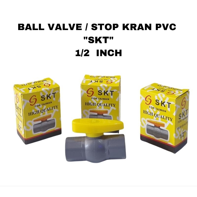 Jual STOP KRAN / BALLVALVE GAGANG PVC SKT 1/2" | Shopee Indonesia