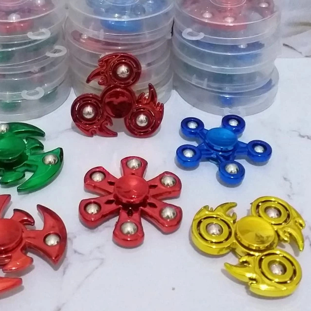 Jual fidget spinner chrome / mainan spiner / mainan pereda stress ...