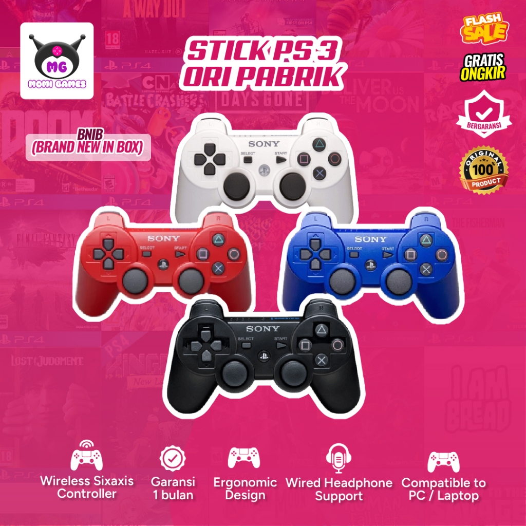 Jual Stick PS3 PS 3 Original Pabrik Joystick Playstation 3 Dualshock ...