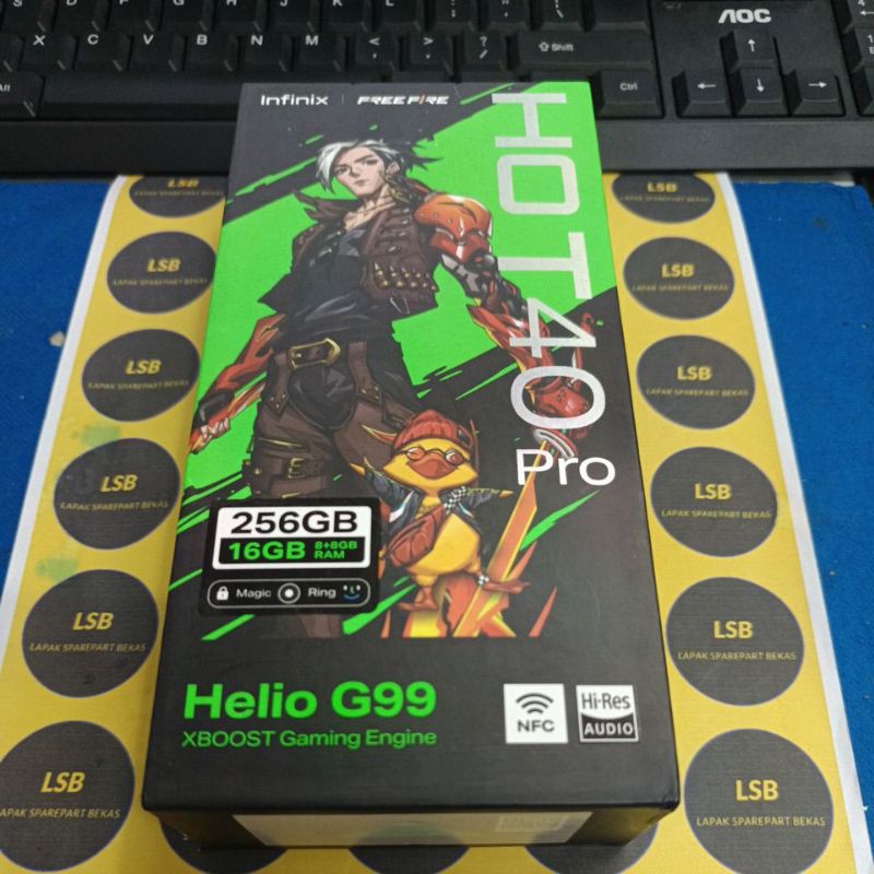 Jual DUS BOX HANDPHONE INFINIX HOT 40 PRO ORIGINAL BEKAS | Shopee Indonesia