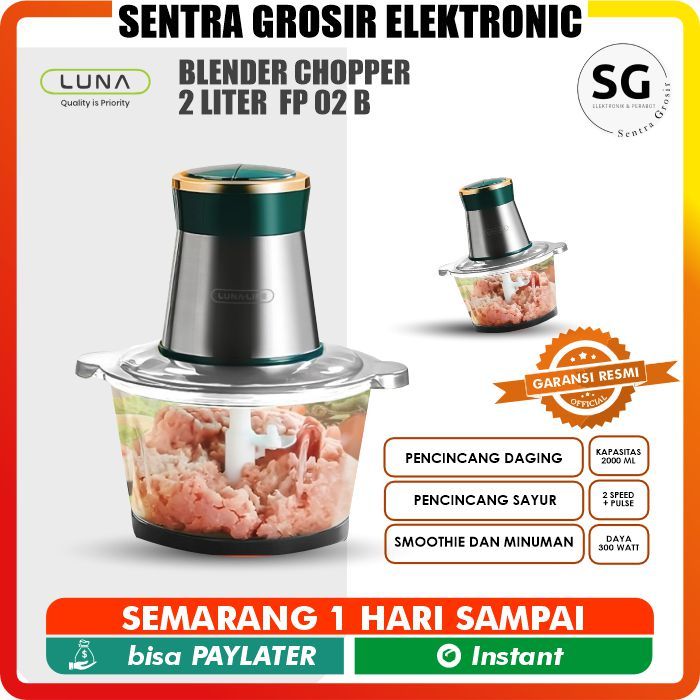 Jual LUNA LIFE BLENDER CHOPPER KAPASITAS 2 LITER FP 02 B / FOOD ...