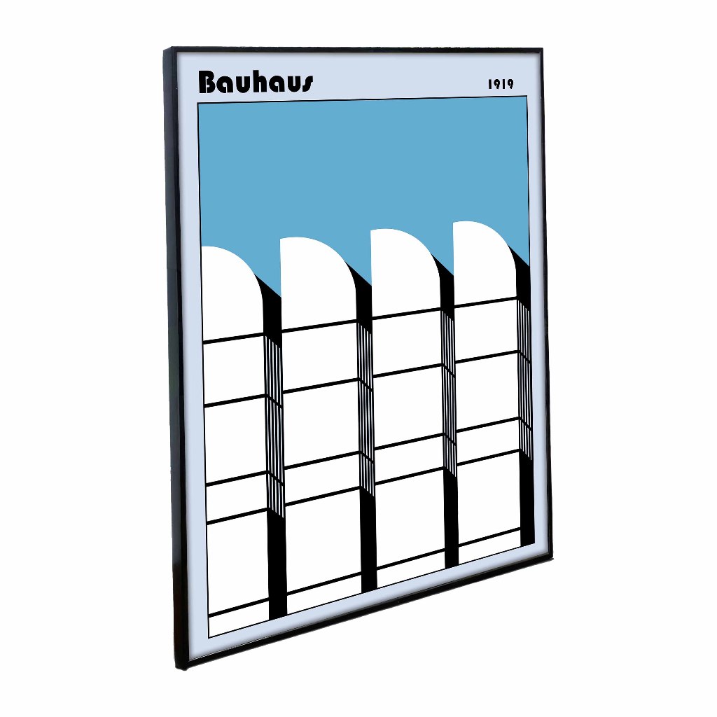 Jual Hiasan Dinding Bauhaus 30x40 cm Frame Block: Poster Dinding dengan ...