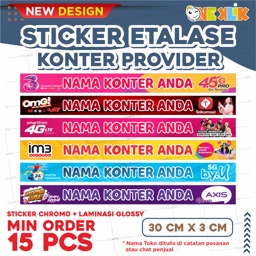 Jual Sticker Etalase Konter / Stiker counter / Laminasi Glossy Custom ...