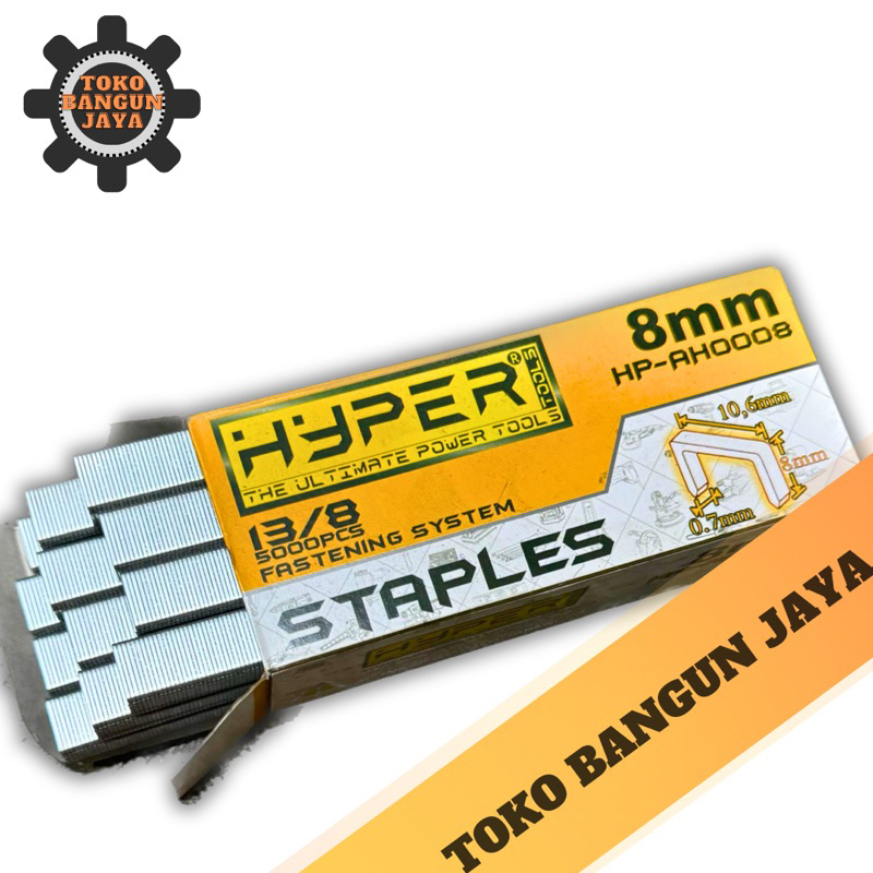 Jual HYPER ISI STAPLES 13/8 ANAK HEKTER UKURAN 8x5000 Pcs | Shopee ...
