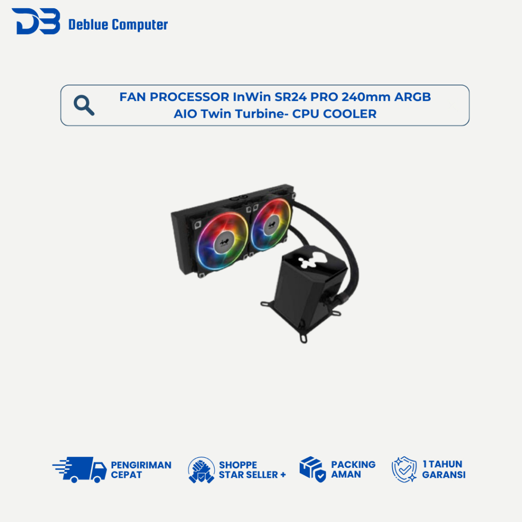 Jual FAN PROCESSOR InWin SR24 PRO 240mm ARGB AIO Twin Turbine- CPU ...