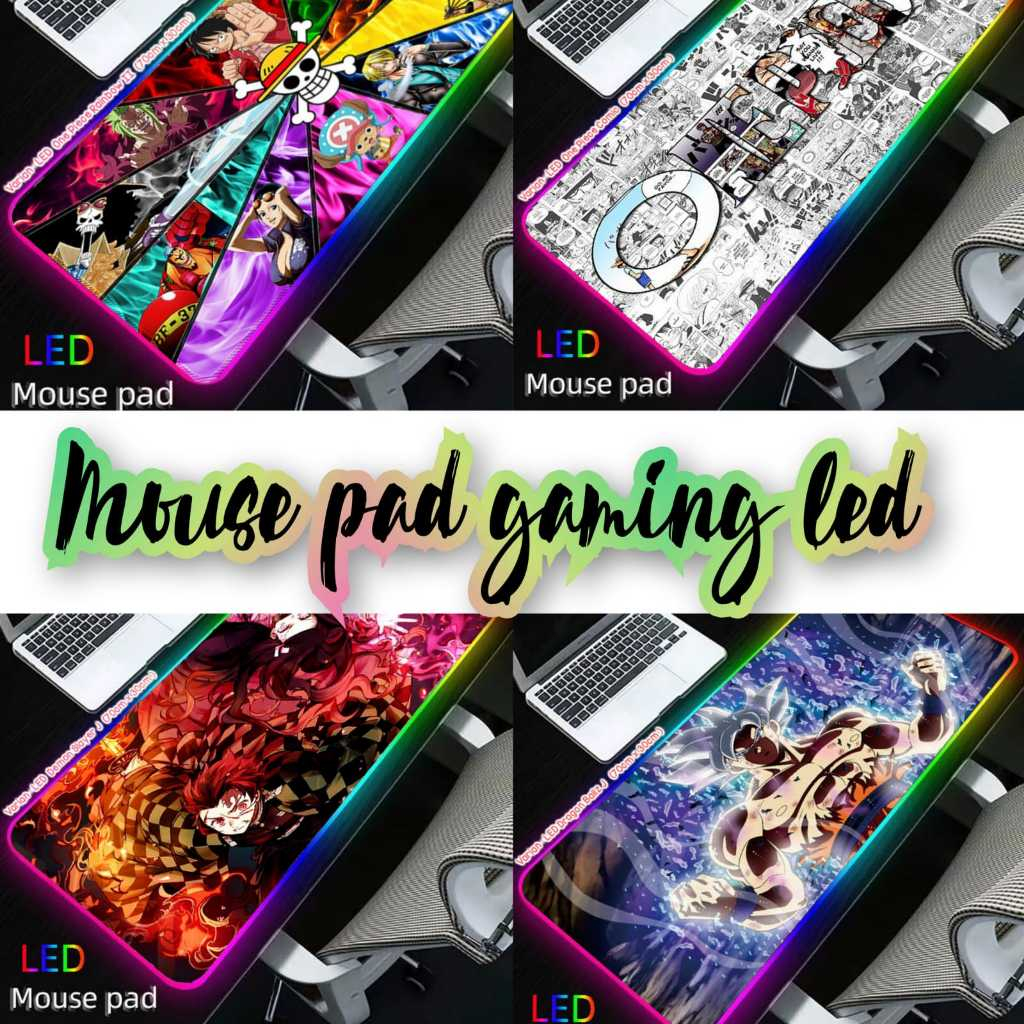 Jual GM - LED Luminous Colorful RGB Mouse Pad Gamer Mouse Mats Anti ...