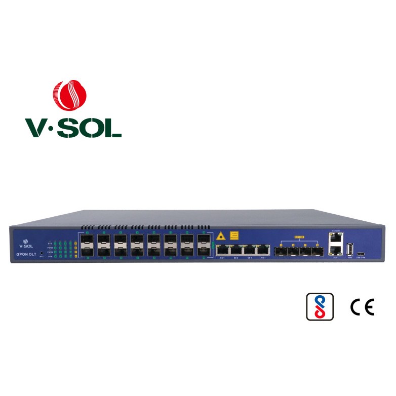 Jual V-SOL V1600G2-B L3 16 Ports GPON OLT VSOL 2048 USER AC+DC 48V POWER UPLINK 2 GE SFP 2 10G ...